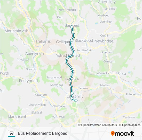 TRANSPORT FOR WALES Route: Schedules, Stops & Maps - Bus Replacement ...