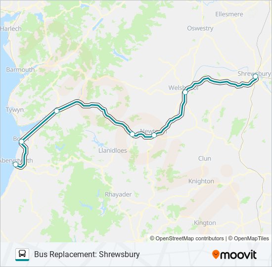 transport for wales Route: Schedules, Stops & Maps - Bus Replacement ...