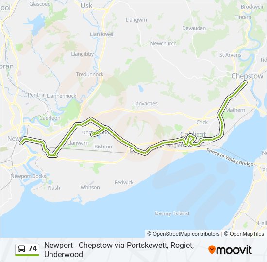 74 Route: Schedules, Stops & Maps - Chepstow (Updated)