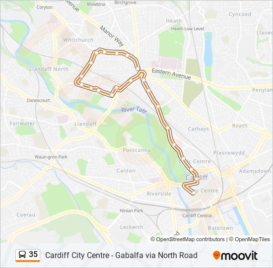 35 Route: Schedules, Stops & Maps - Cardiff (Updated)