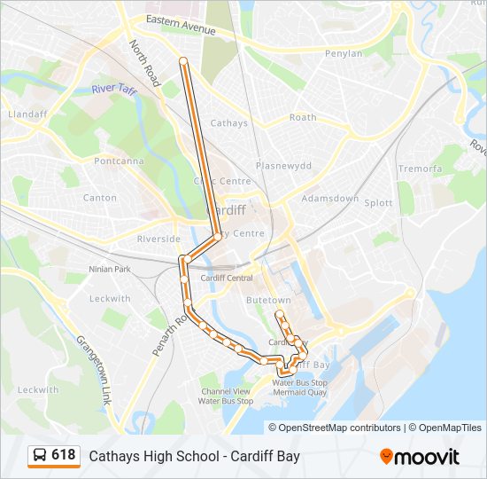618 Route: Schedules, Stops & Maps - Maindy (Updated)