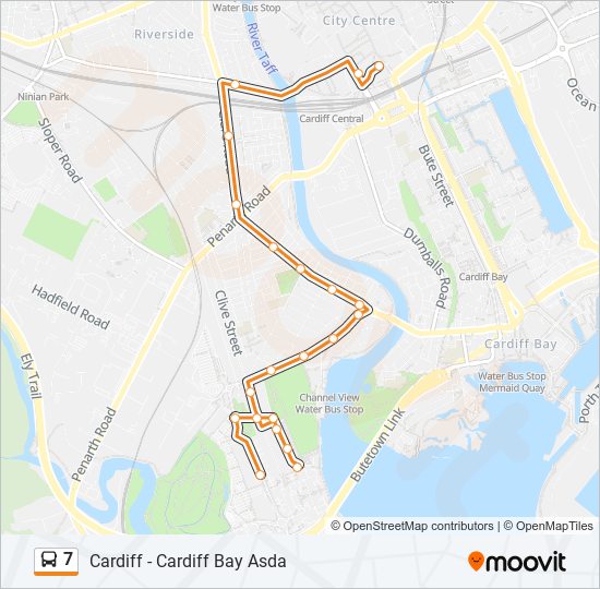 7 Route: Schedules, Stops & Maps - Cardiff (Updated)