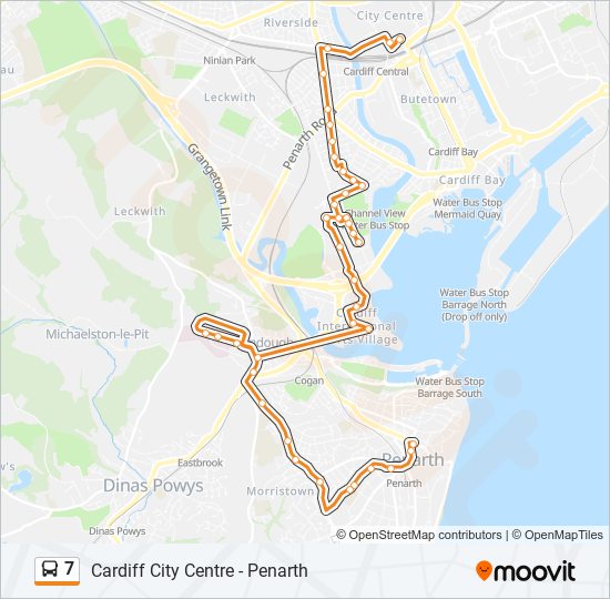 7 Route: Schedules, Stops & Maps - Cardiff (Updated)