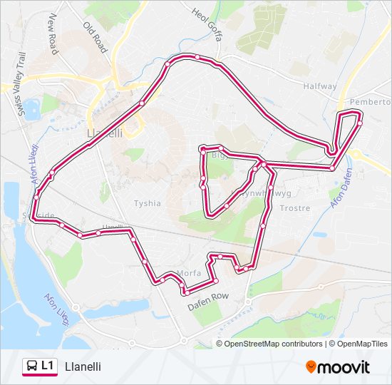 l1 Route: Schedules, Stops & Maps - Llanelli (Updated)
