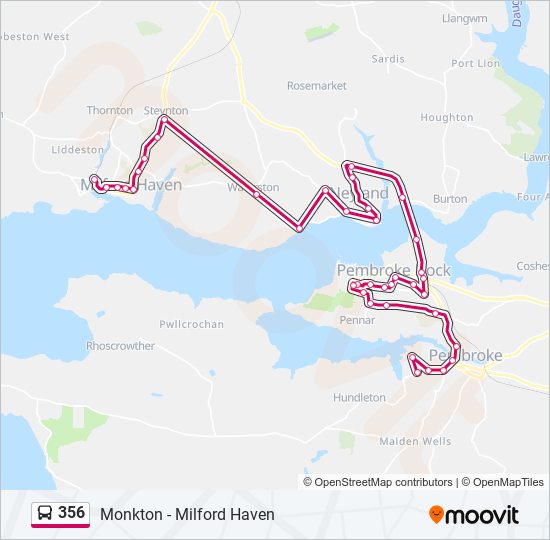 356 Route: Schedules, Stops & Maps - Milford Haven (Updated)
