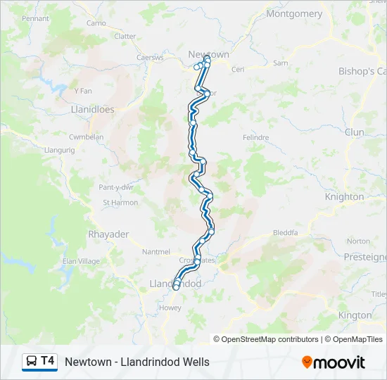 T4 Route: Schedules, Stops & Maps - Newtown (Updated)