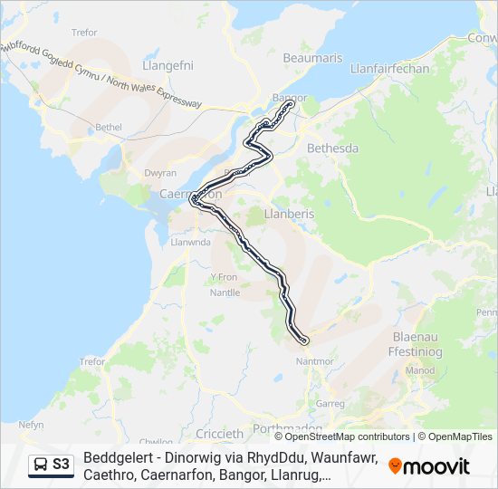 S3 Route: Schedules, Stops & Maps - Bangor (Updated)