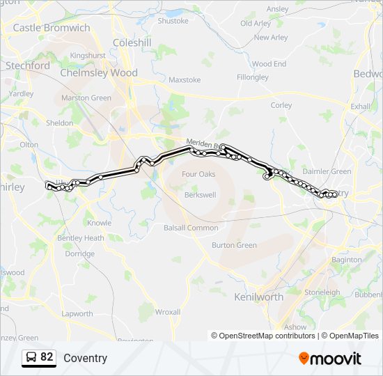82 Route: Schedules, Stops & Maps - Coventry (Updated)
