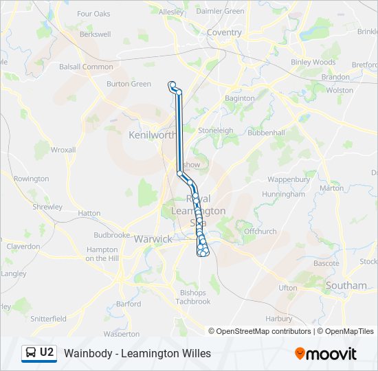 u2 Route: Schedules, Stops & Maps - University Of Warwick (Updated)