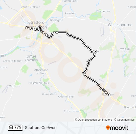 77s Route: Schedules, Stops & Maps - Ettington (Updated)