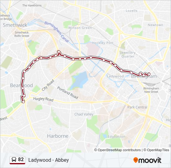82 Route: Schedules, Stops & Maps - Bearwood (Updated)