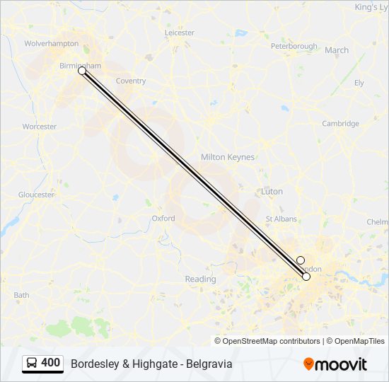 400 Route: Schedules, Stops & Maps - Digbeth (Updated)