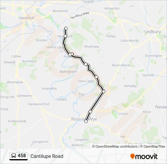 458 Route: Schedules, Stops & Maps - Cantilupe Road (Updated)