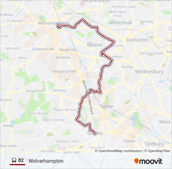 82 Route: Schedules, Stops & Maps - Wolverhampton (Updated)