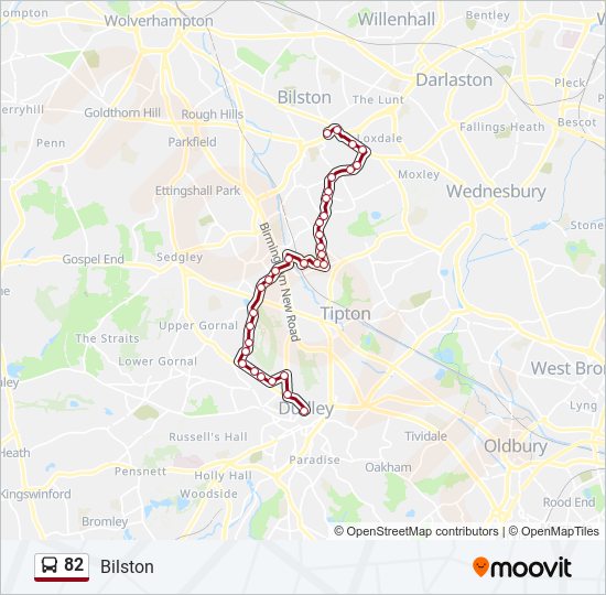 82 Route: Schedules, Stops & Maps - Bilston (Updated)