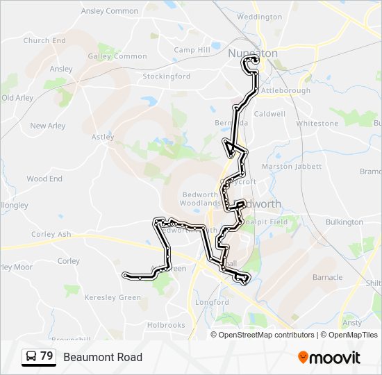 79 Route: Schedules, Stops & Maps - Beaumont Road (Updated)