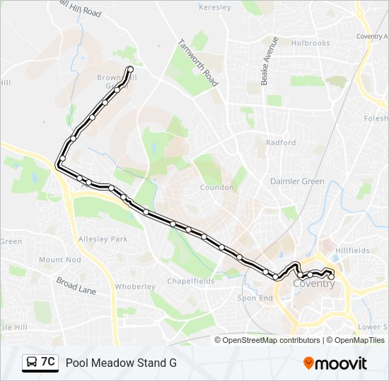 7C Route: Schedules, Stops & Maps - Pool Meadow Stand G (Updated)