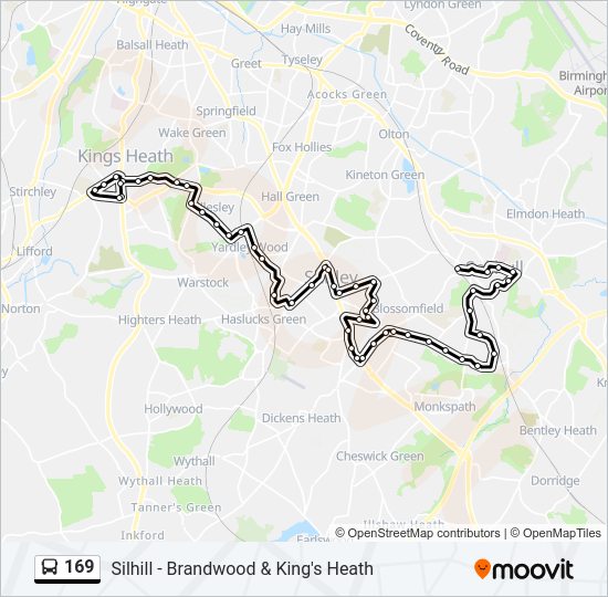 169 Route: Schedules, Stops & Maps - Kings Heath (Updated)