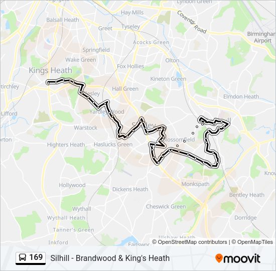 169 Route: Schedules, Stops & Maps - Kings Heath (Updated)