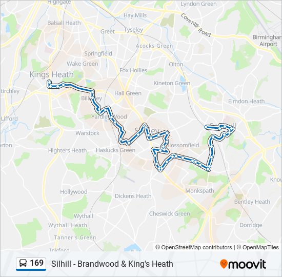 169 Route: Schedules, Stops & Maps - Kings Heath (Updated)