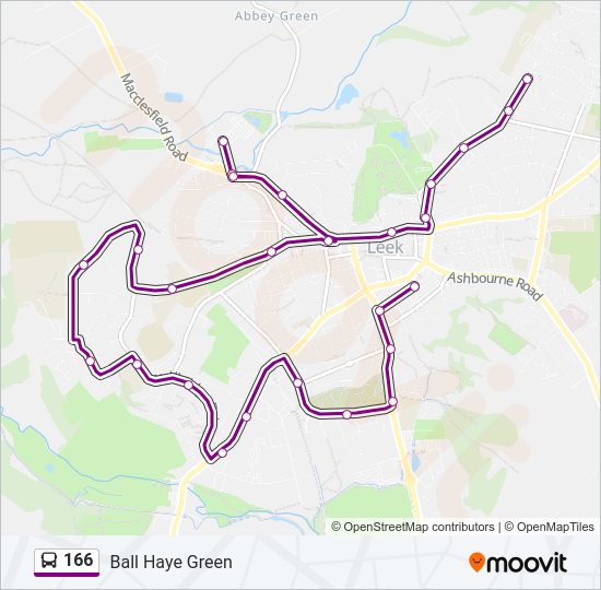 166 Route: Schedules, Stops & Maps - Ball Haye Green (Updated)