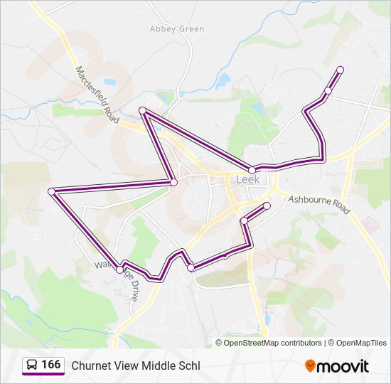 166 Route: Schedules, Stops & Maps - Churnet View Middle Schl (Updated)