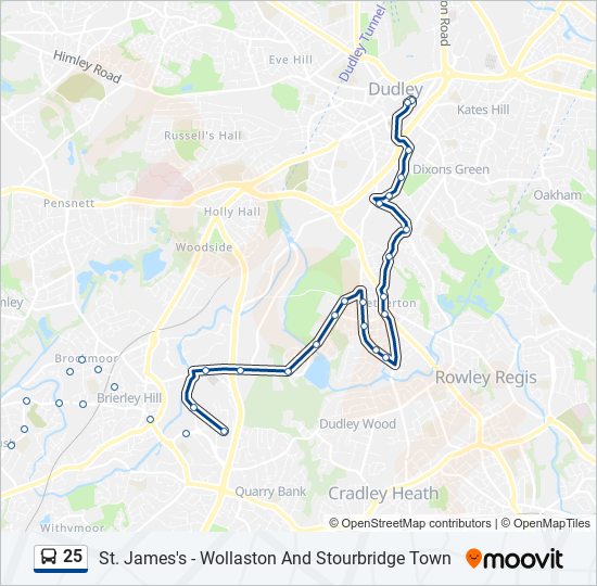 25 Route: Schedules, Stops & Maps - Dudley (Updated)