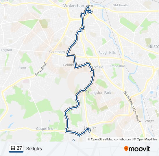 27 Route: Schedules, Stops & Maps - Sedgley (Updated)