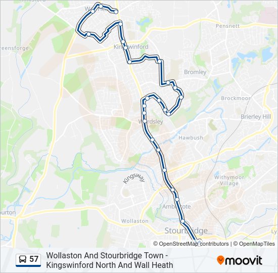 57 Route: Schedules, Stops & Maps - Stourbridge (Updated)
