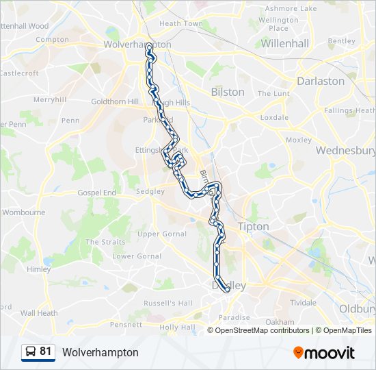 81 Route: Schedules, Stops & Maps - Wolverhampton (Updated)