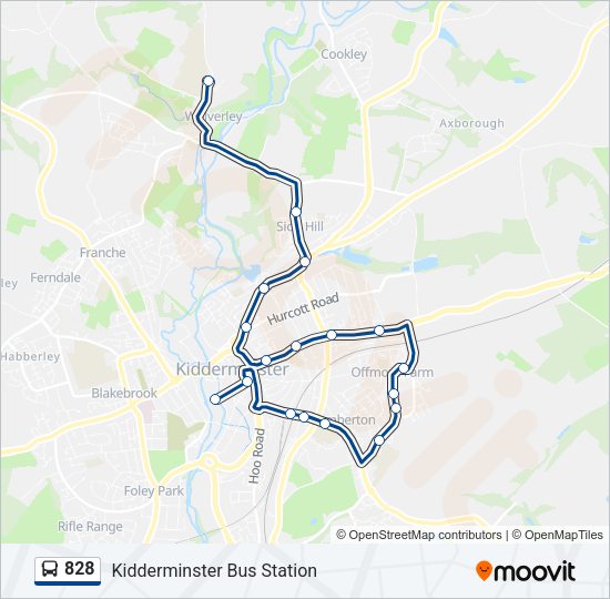 828 Route: Schedules, Stops & Maps - Kidderminster Bus Station (Updated)