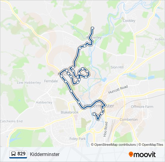 829 Route: Schedules, Stops & Maps - Kidderminster (Updated)