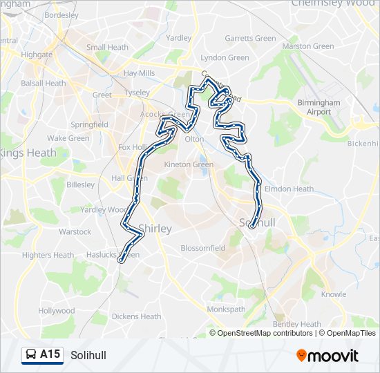 a15 Route: Schedules, Stops & Maps - Solihull (Updated)