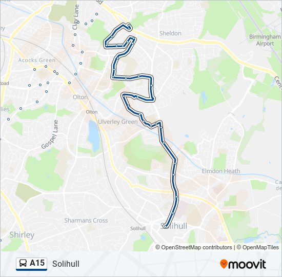 a15 Route: Schedules, Stops & Maps - Solihull (Updated)