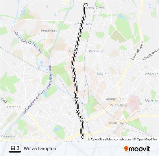 3 Route: Schedules, Stops & Maps - Wolverhampton (Updated)