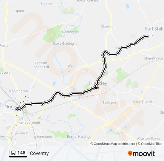 148 Route: Schedules, Stops & Maps - Coventry (Updated)