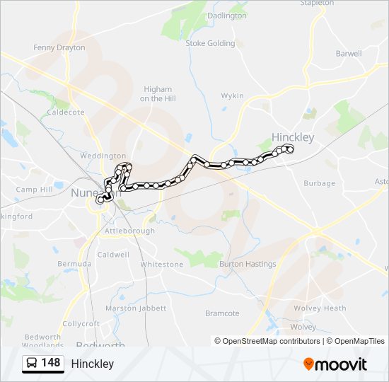 148 Route: Schedules, Stops & Maps - Hinckley (Updated)
