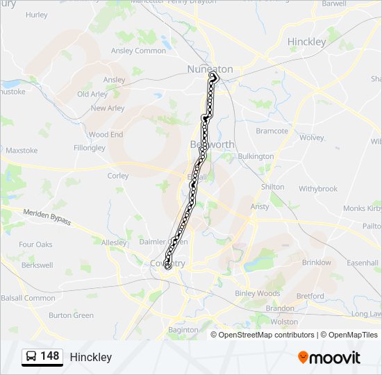 148 Route: Schedules, Stops & Maps - Hinckley (Updated)