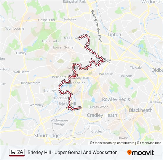 2a Route: Schedules, Stops & Maps - Upper Gornal (Updated)