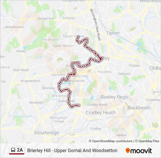 2A Route: Schedules, Stops & Maps - Merry Hill Bus Station (Updated)