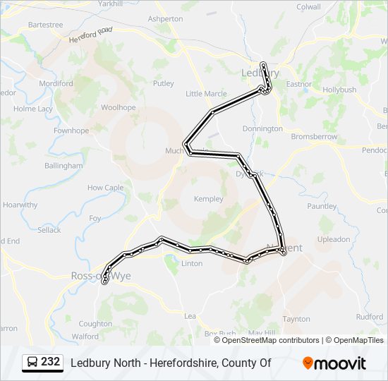 232 Route: Schedules, Stops & Maps - Ross-On-Wye (Updated)