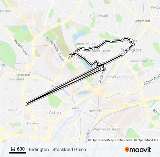 600 Route: Schedules, Stops & Maps - Birchfield (Updated)