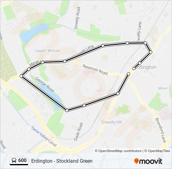 600 Route: Schedules, Stops & Maps - Witton (Updated)