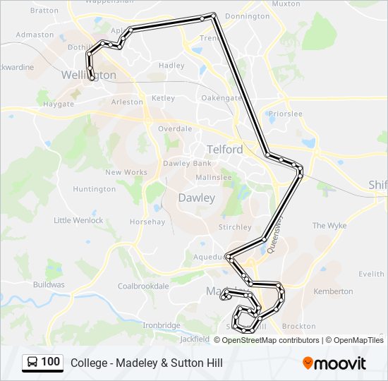 100 Route: Schedules, Stops & Maps - Madeley (Updated)