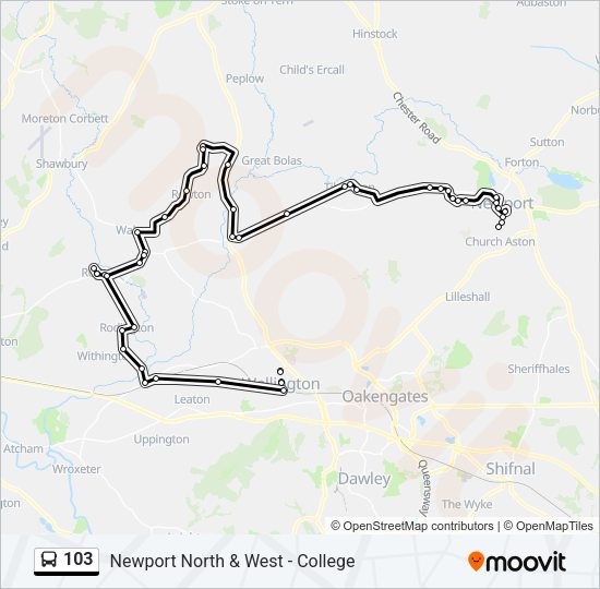103 Route: Schedules, Stops & Maps - Wellington Bus Station (Updated)