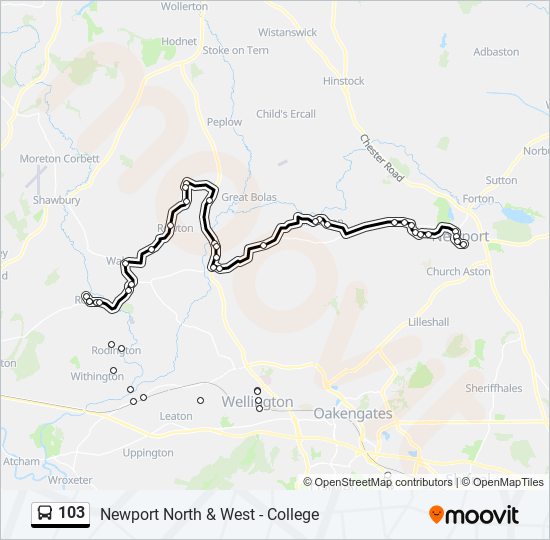 103 Route: Schedules, Stops & Maps - Newport (Updated)