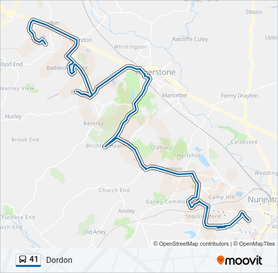 41 Route: Schedules, Stops & Maps - Dordon (Updated)