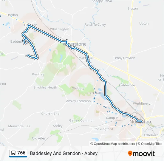 766 Route: Schedules, Stops & Maps - Nuneaton Bus Station C3 (Updated)