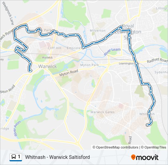 1 Route: Schedules, Stops & Maps - Whitnash (Updated)