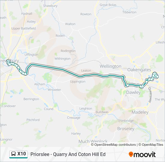 x10 Route: Schedules, Stops & Maps - Finsbury Drive (Updated)